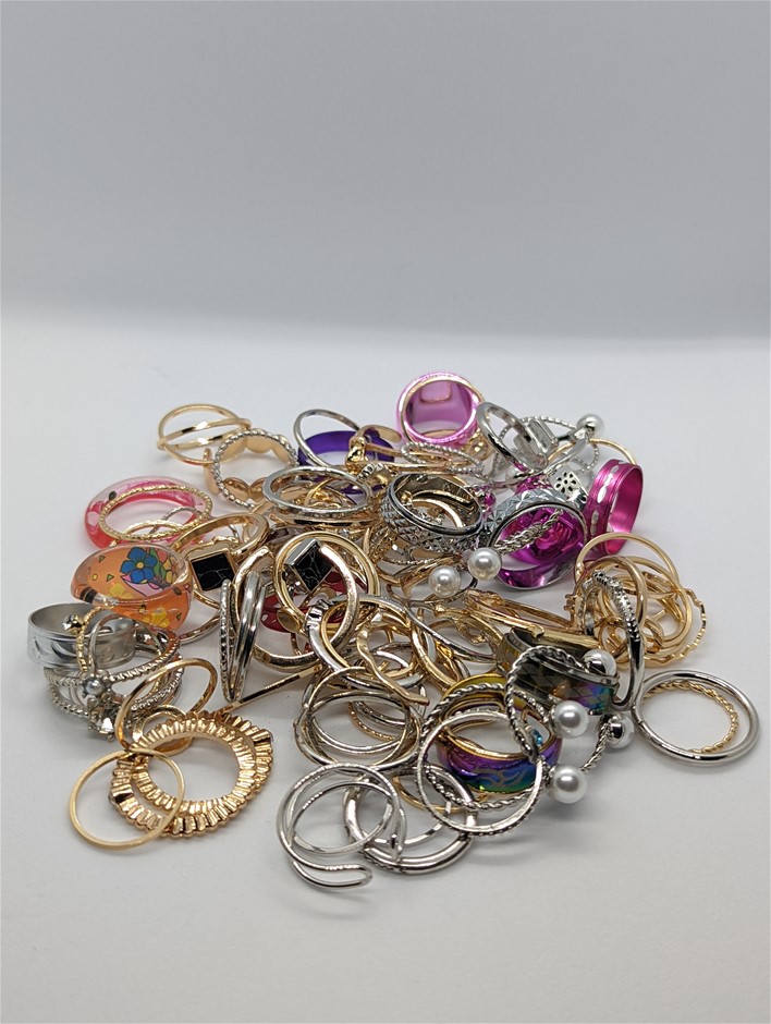 Bulk 100x assorted ring jewellery Auction (0001-2547043) | Grays Australia
