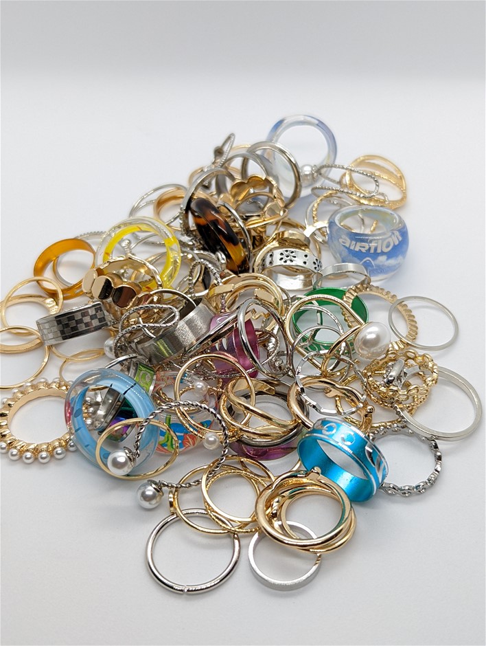 Bulk 100x assorted ring jewellery