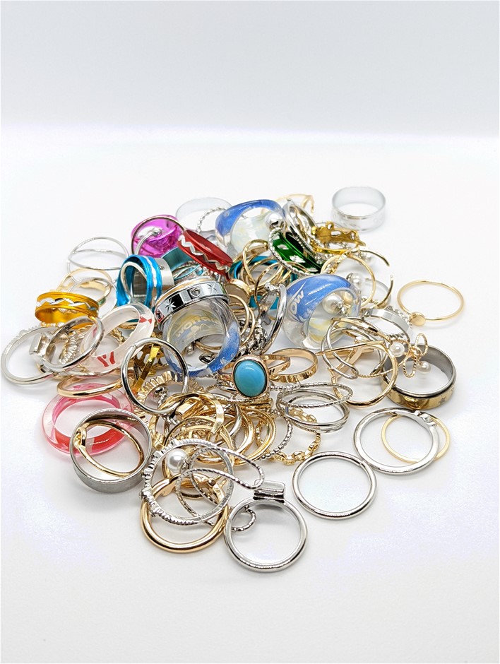 Bulk 100x assorted ring jewellery Auction (0001-2546262) | Grays Australia