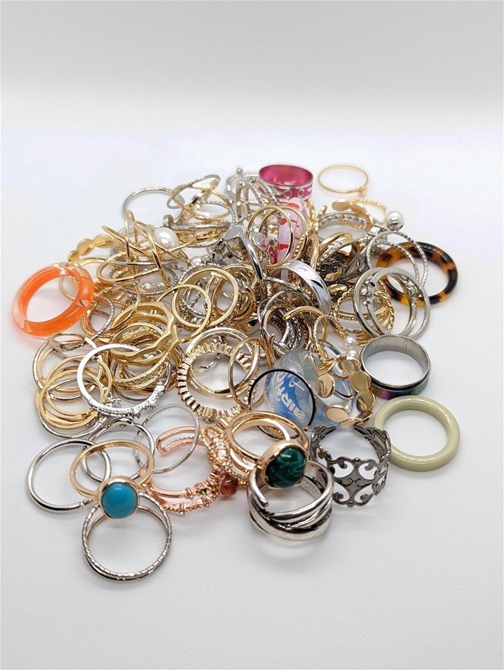 Bulk 100x assorted ring jewellery Auction (0001-2546274) | Grays Australia