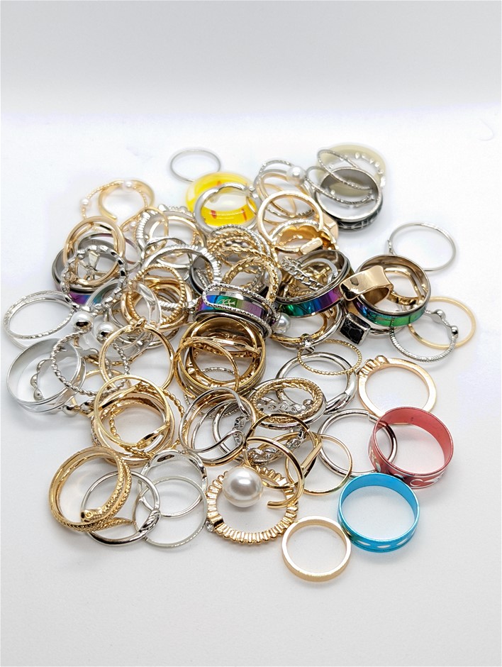 Bulk 100x assorted ring jewellery Auction (0001-2550595) | Grays Australia