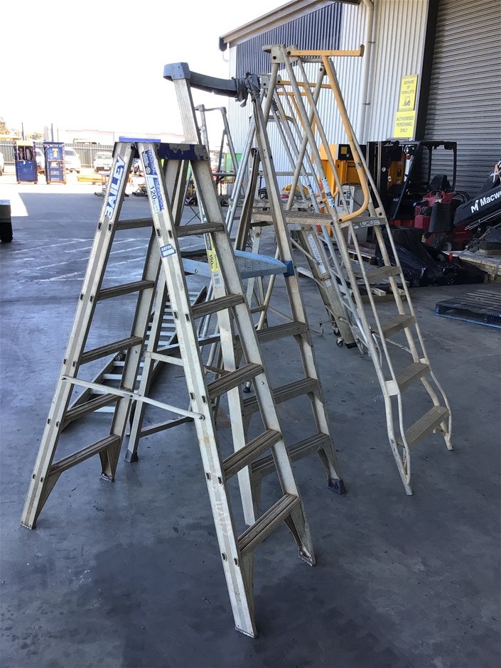 Qty of 7 Assorted Industrial Ladders (Damaged) Auction (0048-8015948 ...