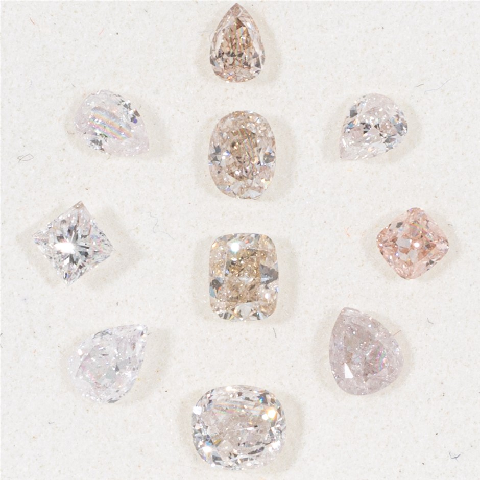 1.03ct 10-Piece Loose Pink Diamond Arrangement Auction (0002-2546554 ...