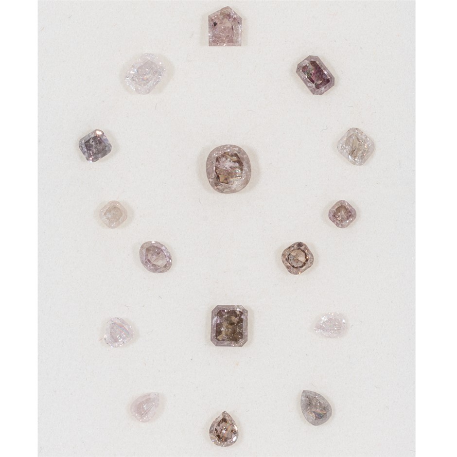 3.00ct 16-Piece Stunning Loose Pink Diamond Collection Auction (0001 ...