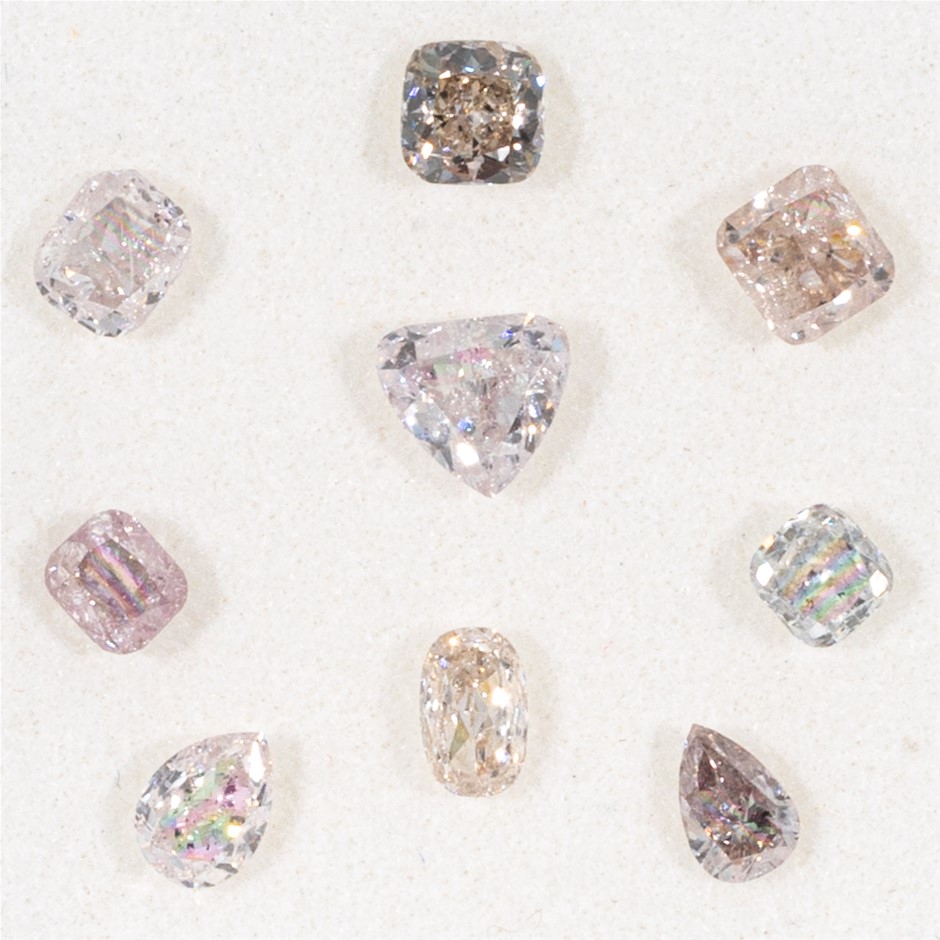 1.03ct 9-Piece Loose Pink Diamond Arrangement Auction (0001-2548217 ...