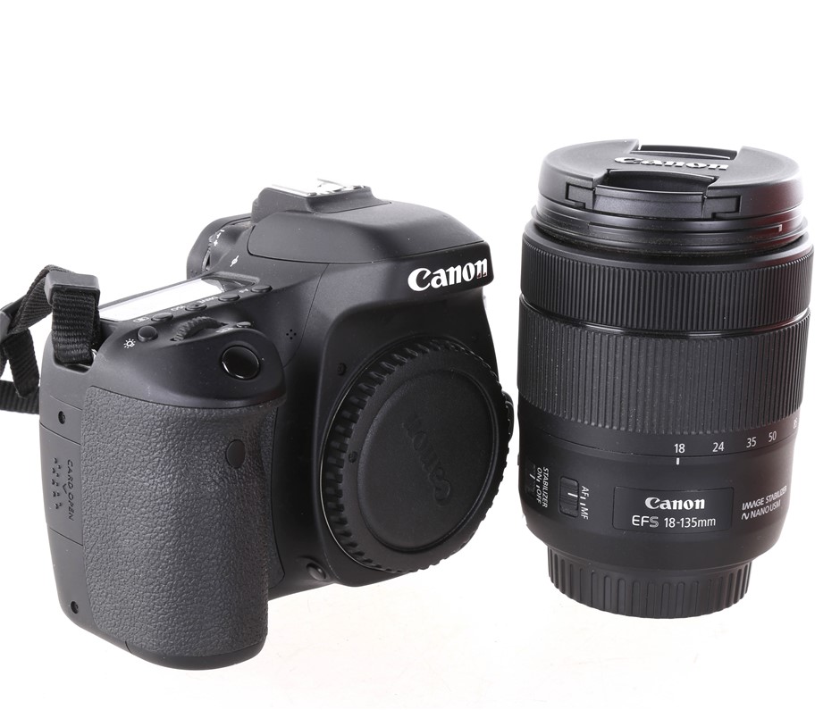 CANON EOS 80D DSLR Camera with EF-S18-135mm IS Zoom Lens Complete with ...