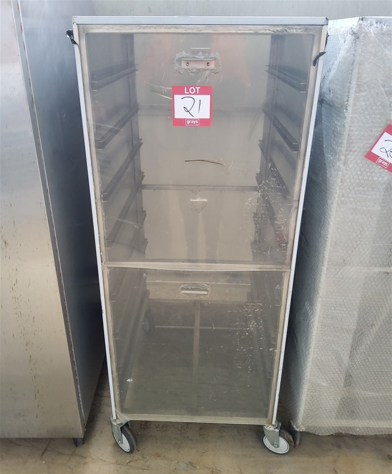 Stainless Mobile Rack Perspex Cover Auction (0021-7041455) | Grays ...