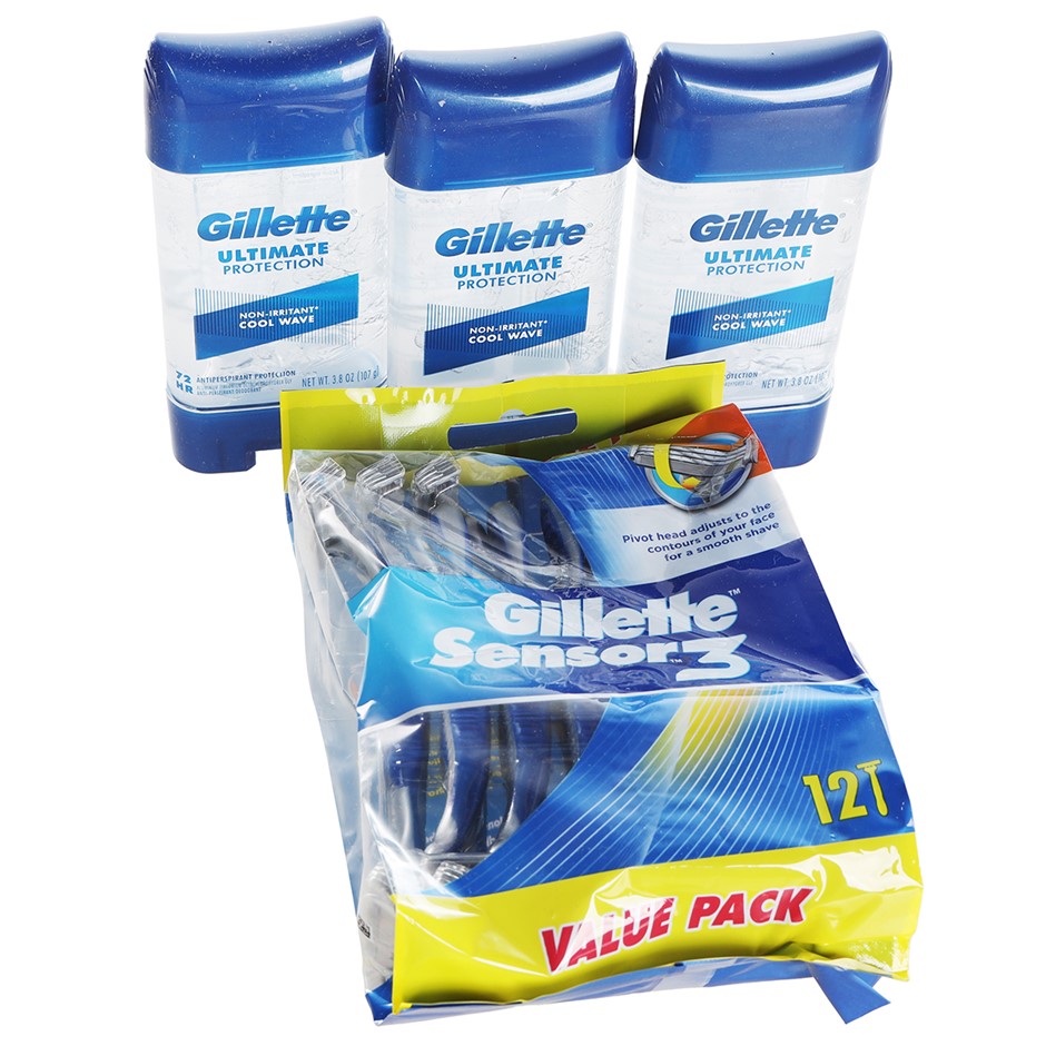 6 x GILLETTE Products. NB: Some are not in original packaging. Auction ...