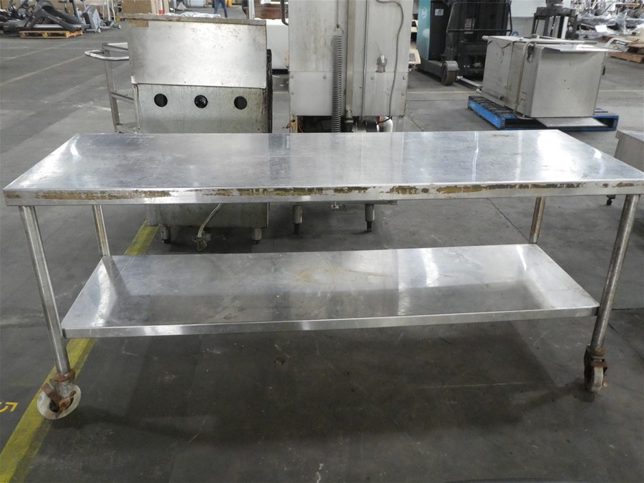 Commercial Mobile Prep Bench with Under Shelf Auction (0006-2186615 ...