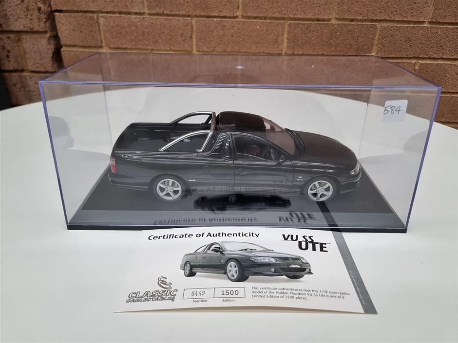 “Phantom Black” Holden VU SS Ute Black & Red Trim 1/18 Scale Model Car ...
