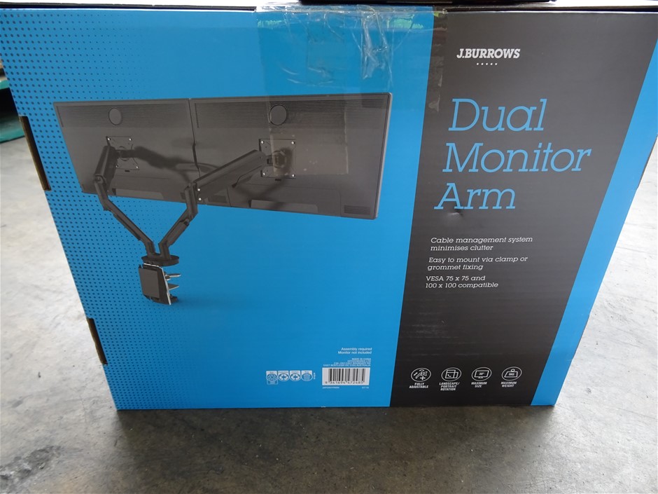 J Burrows Dual Monitor Arm Auction (0015-2186995) | Grays Australia