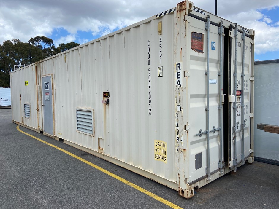 2x Shindaiwa 80KVA Generators In 40ft Shipping Container Auction (0001 ...