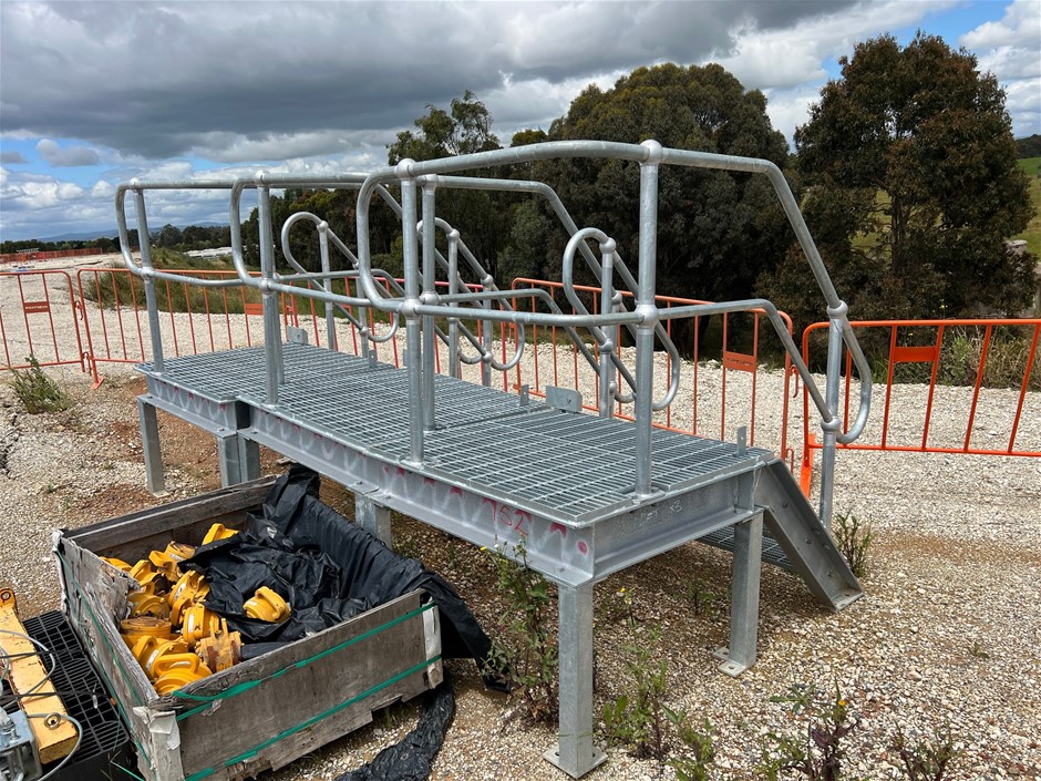 Fabricated Galvanised Steel Platforms with Handrails Auction (0152 ...
