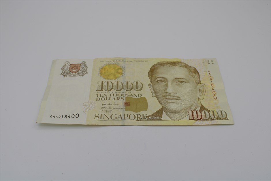 Singapore Ten Thousand Dollar Note Auction (0004-9036636) | Grays Australia