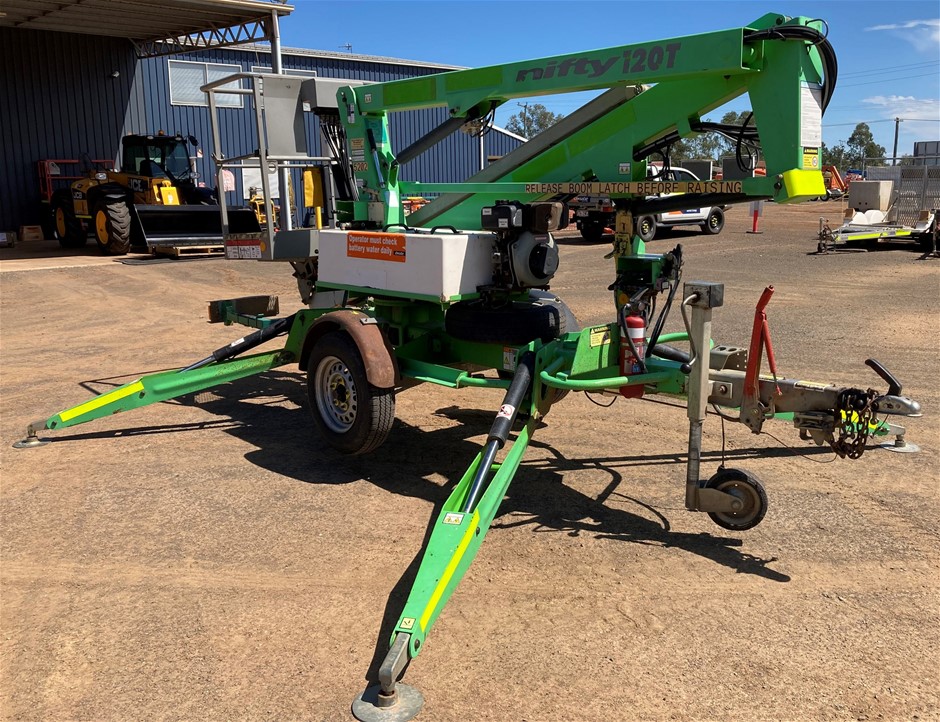 2012 Nifty 120TD Trailer Mounted Boom - 34ft (10.4m) - Diesel (Roma ...
