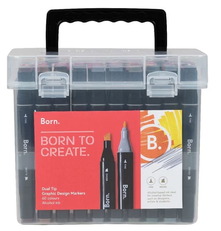 Box of Born To Create Coloured Art Markers Auction (0048-2186996 ...