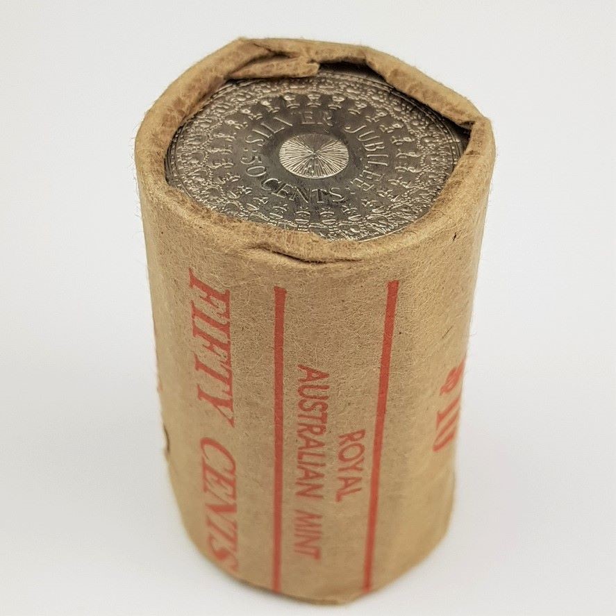 1977 Jubilee RAM 50c Mint Roll Auction (0019-2549519) | Grays Australia