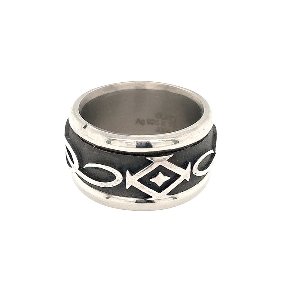 SOHO S/Silver & Titanium Rio Ring Auction (0015-2552882) | Grays Australia