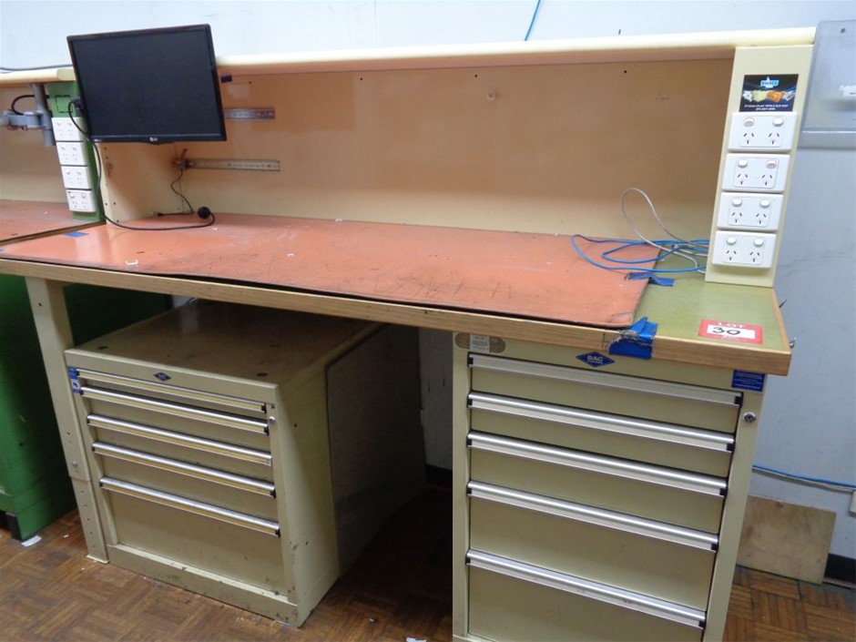 Electrical Test Work Bench With 2 BAC Storage Units Auction (0030 ...