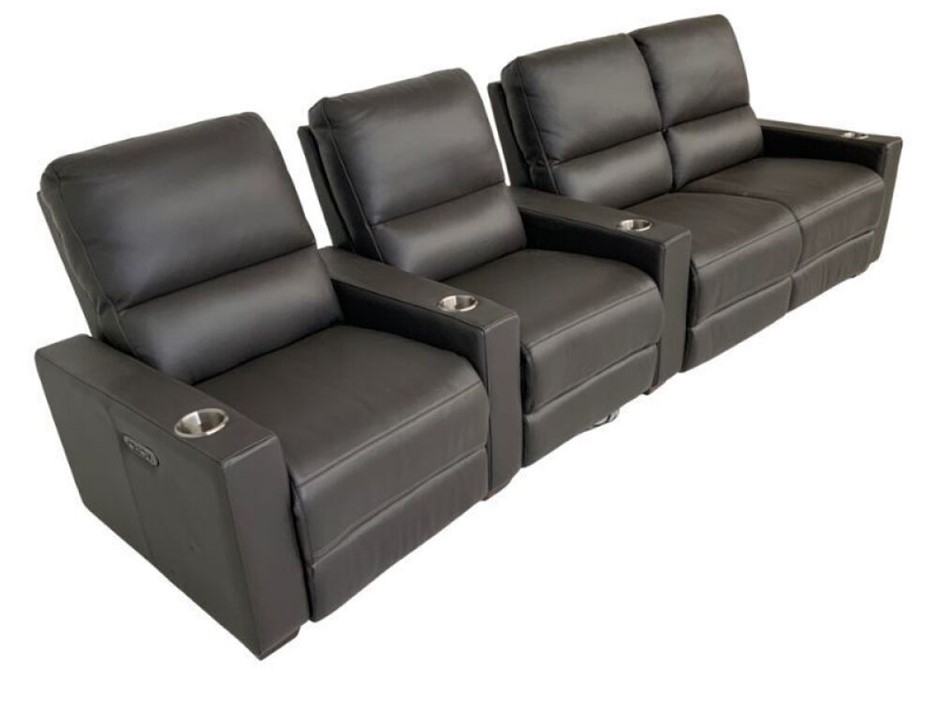 Encore X Leather Reclining Home Theatre Sofa Auction (0201-2187309 ...