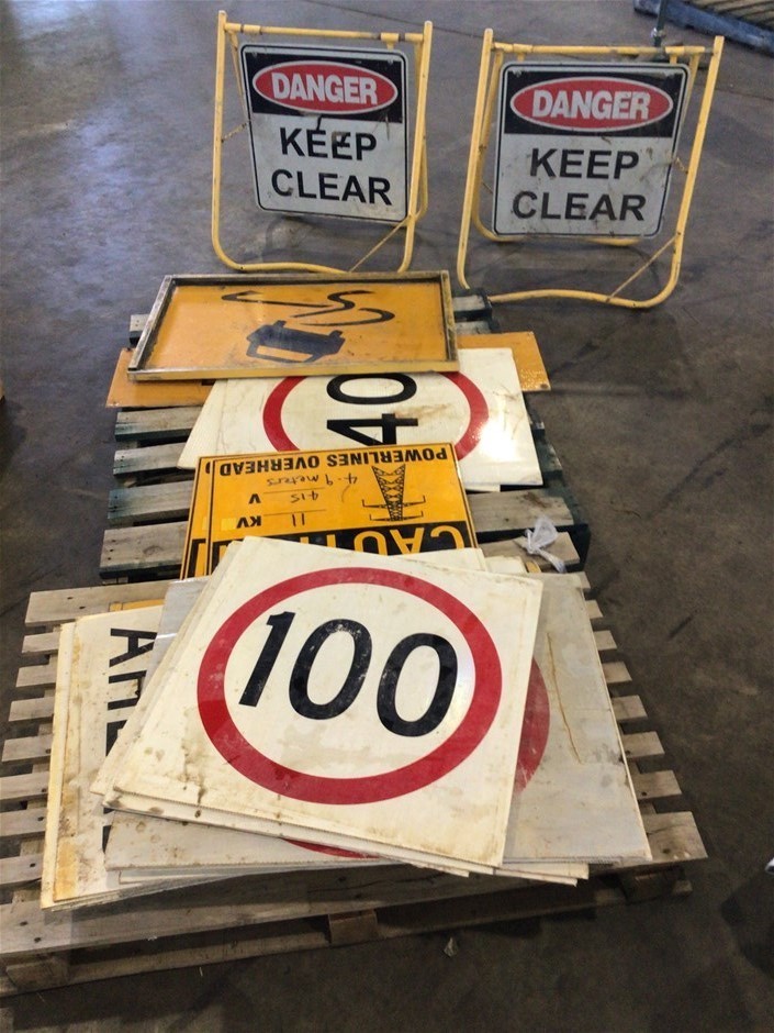 Qty of Road Speed & Warning Signs Auction (0062-8016688) | Grays Australia