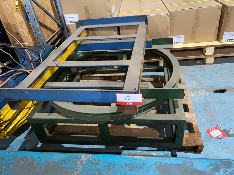 Pallet Turntable Packing Table Warehouse Packaging Rotater Auction ...