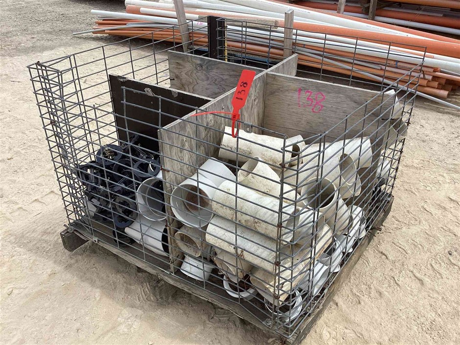 1 x Stillage of Assorted Conduit Fittings and Chairs Auction (0138 ...