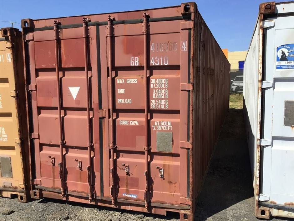 1 x Textainer Steel 40 Foot Shipping Container Auction (0040-3024685 ...