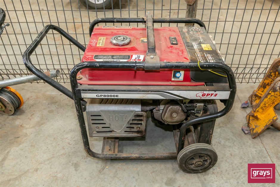 GPT, GP8000E, Portable Generator Auction (0073-3024607) | Grays Australia
