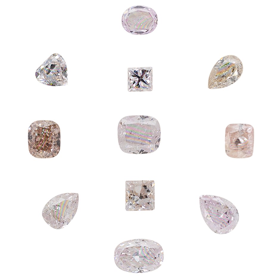 1.00ct 11-Piece Loose Pink Diamond Collection Auction (0001-2555202 ...