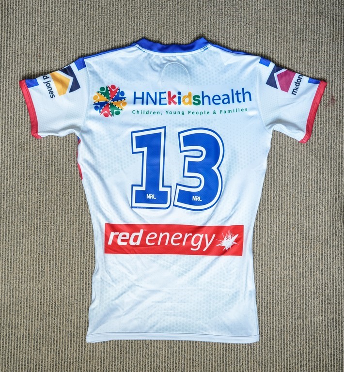 Signed Newcastle Knights Players Jersey Featured in Round 1 NRL Match ...
