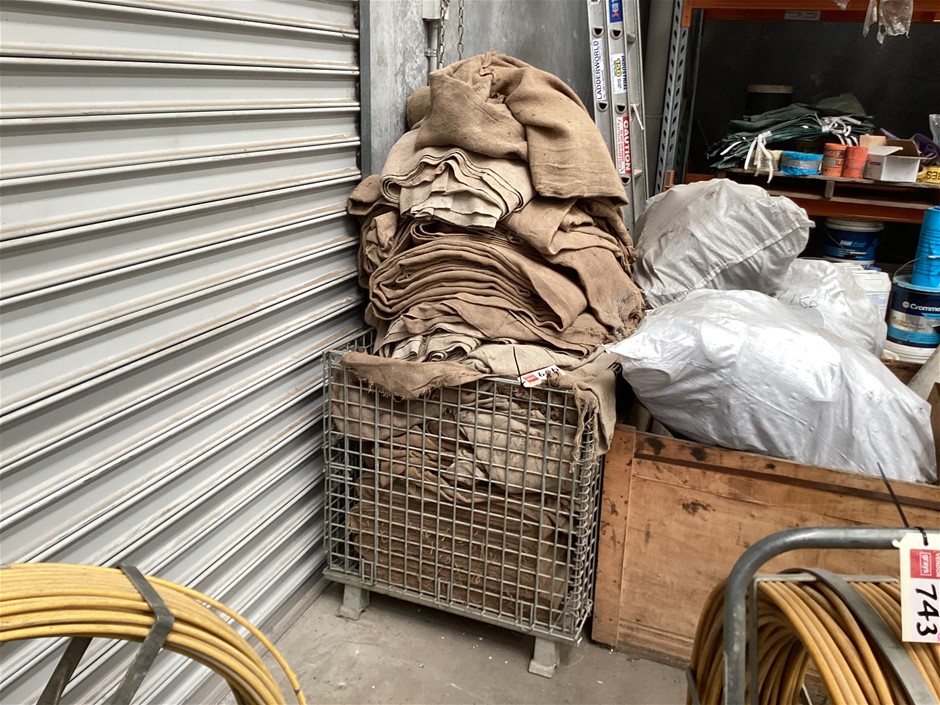 Mesh Stillage with Hessian Sheets Auction (0123-3024608) | Grays Australia