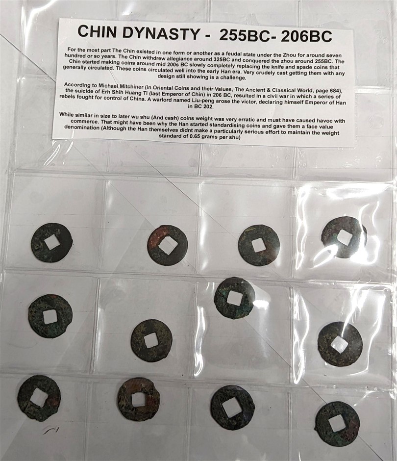 Collection of ancient China CHIN DYNASTY Coin Collection Auction (0013 ...