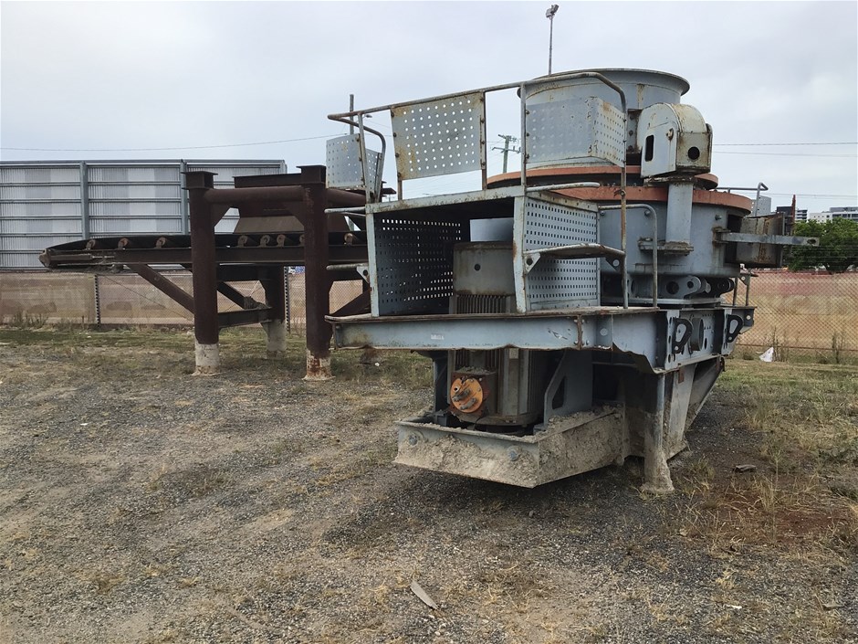 Vertical Shaft Impact Fixed Crusher and Conveying Platform Auction ...