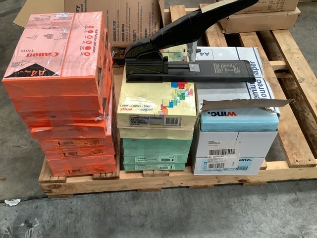 Approx 18 x Assorted Colour Copy Paper And 1 Heavy Duty Stapler Auction ...