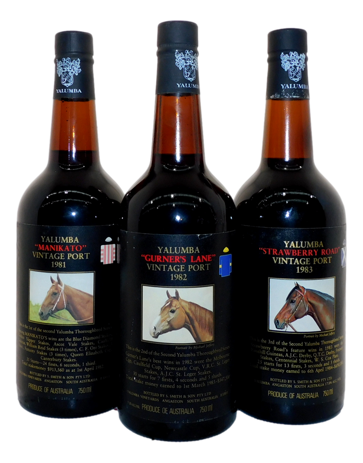 Vertical Pack of Yalumba Throughbred Series Vintage Port (3x 750mL ...