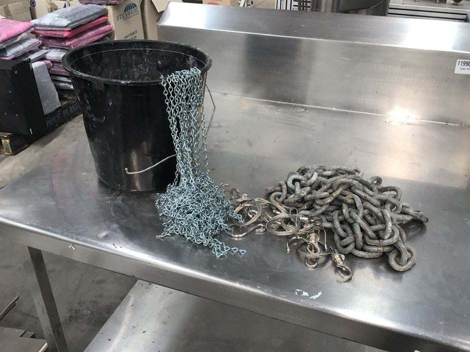 Bucket of assorted metal chains Auction (0018-3025048) | Grays Australia