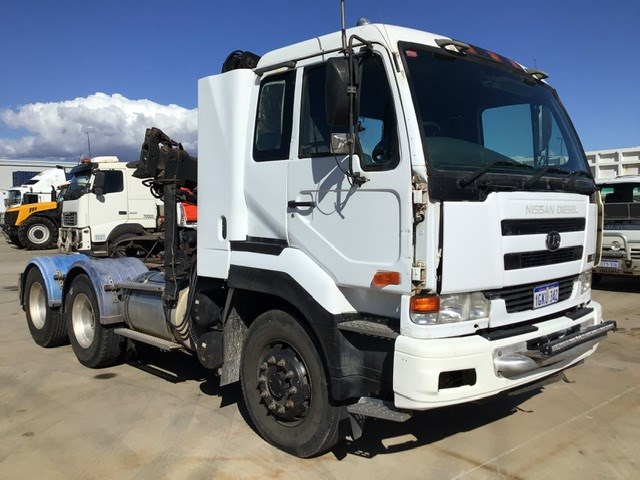 2002 Nissan UD CW8481 6 x 4 Crane Prime Mover Truck Auction (0001-9040894) | Grays Australia