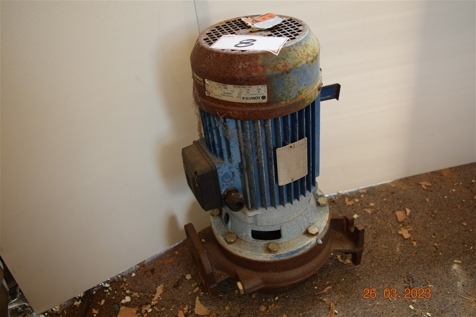 Lowara Model 40-160 Centrifugal 3 Phase Pump Auction (0008-9040206 ...