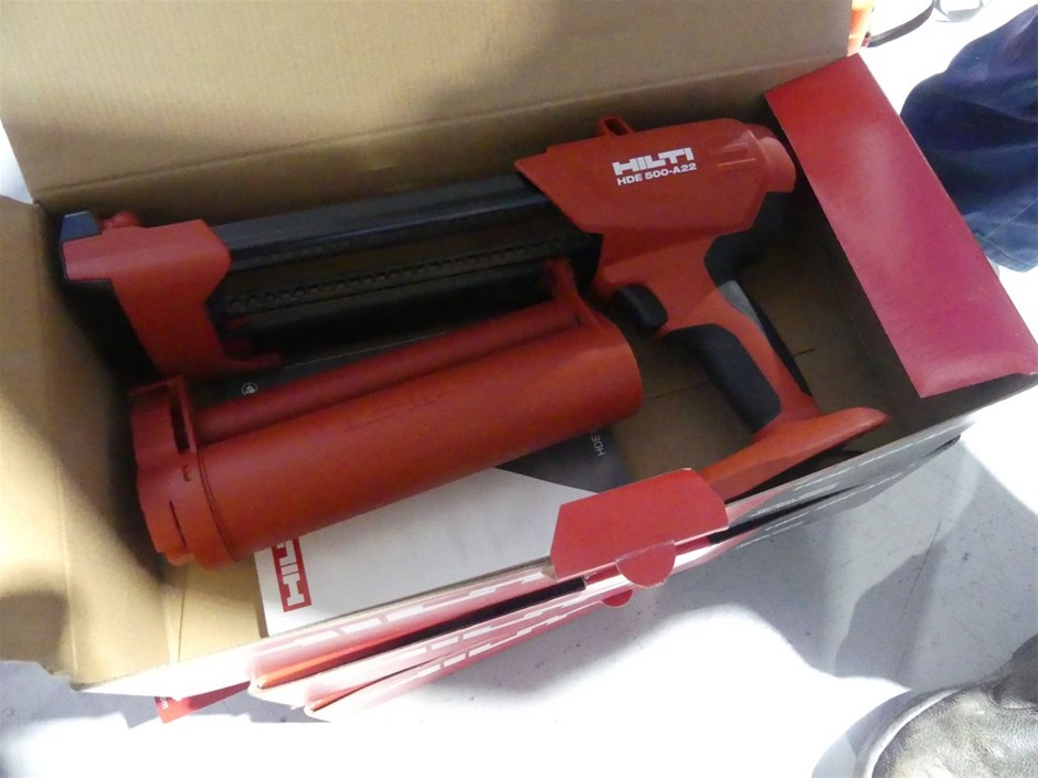 Hilti HDE 500-A22 Unused Cordless Adhesive Gun ( Skin only ) Auction ...