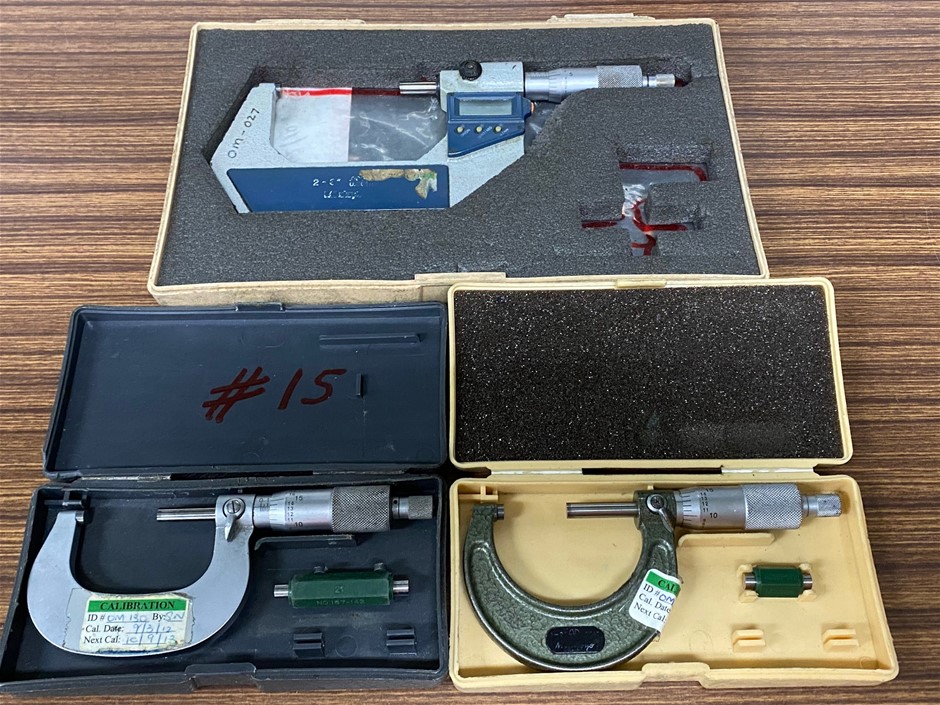 A Qty of 3 Mitutoyo Micrometers Auction (0441-3025023) | Grays Australia