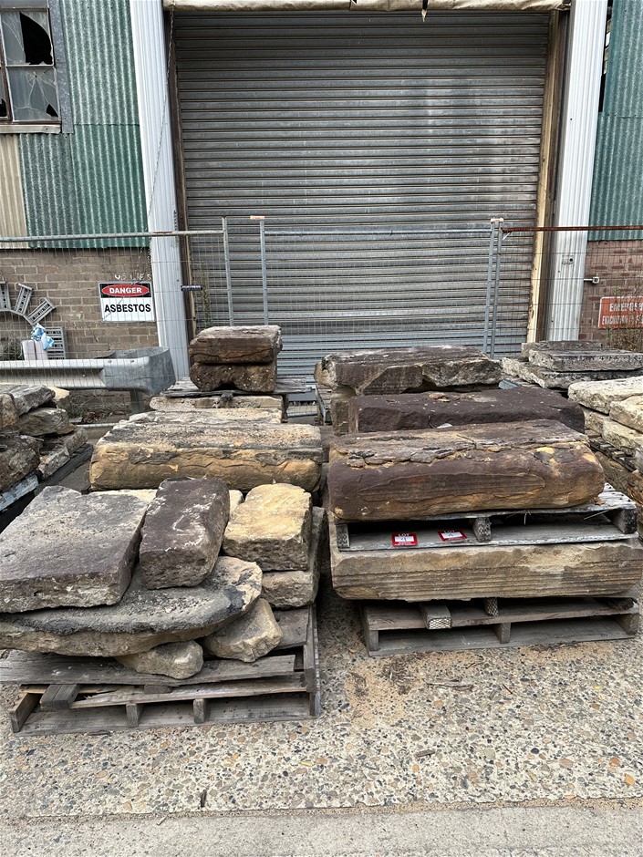 Quantity of assorted large sandstone blocks Auction (0004-5052469 ...