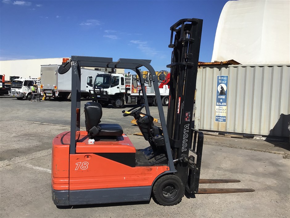 Toyota 5FBE18 3 Wheel Counterbalance Forklift Auction (0003-5053948 ...