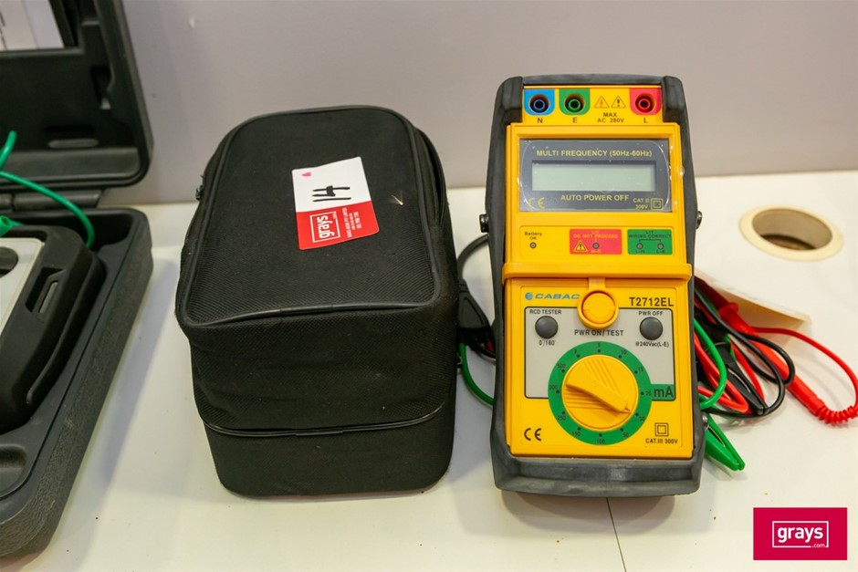 Cabac T2712EL Digital RCD Tester Auction (0014-5052559) | Grays Australia