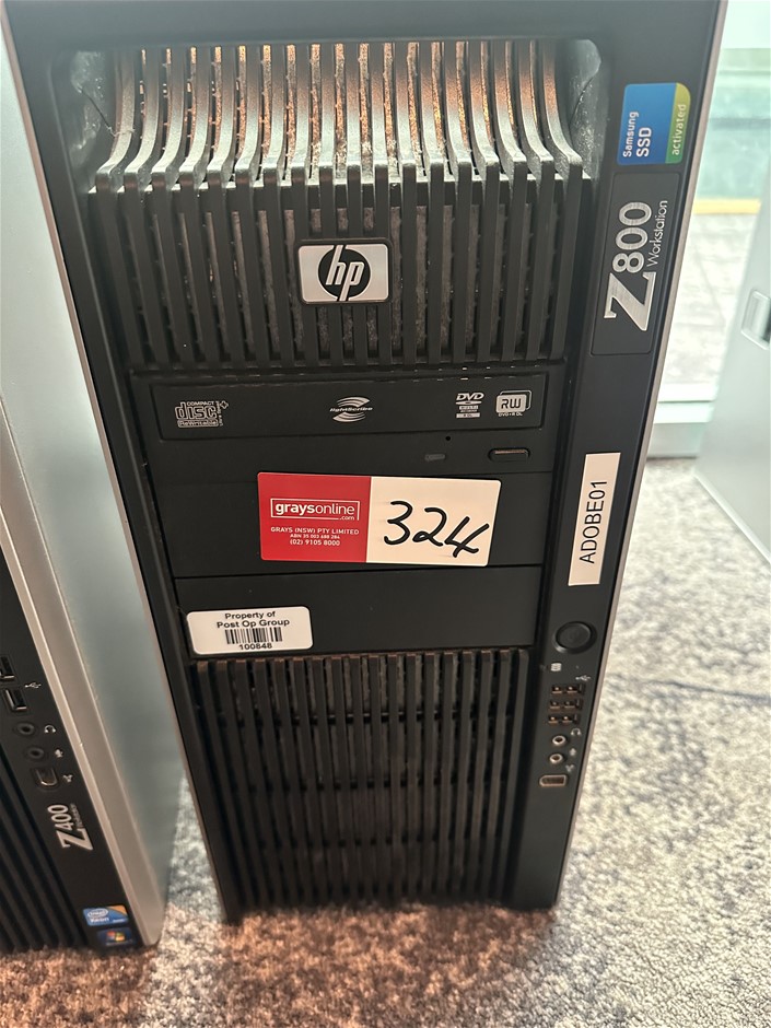 HP Z800 Workstation Tower Auction (0324-5052701) | Grays Australia