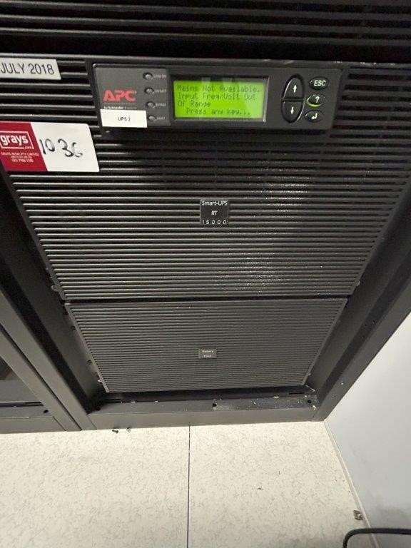 APC Smart-UPS RT 15000 Back Up Alarm and Power System Auction (1036 ...