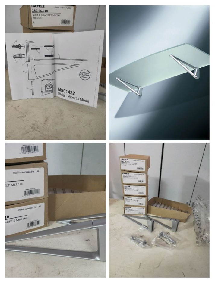 Glass Shelve Metal Bracket Hafele Auction (0072-3025650) | Grays Australia