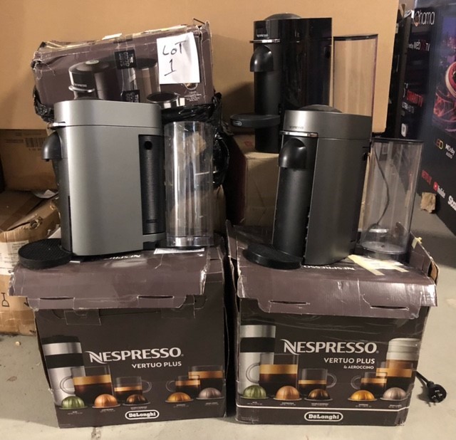 BULK 10 x Delonghi Vertuo Plus Coffee Machines Auction (0001-2552352 ...