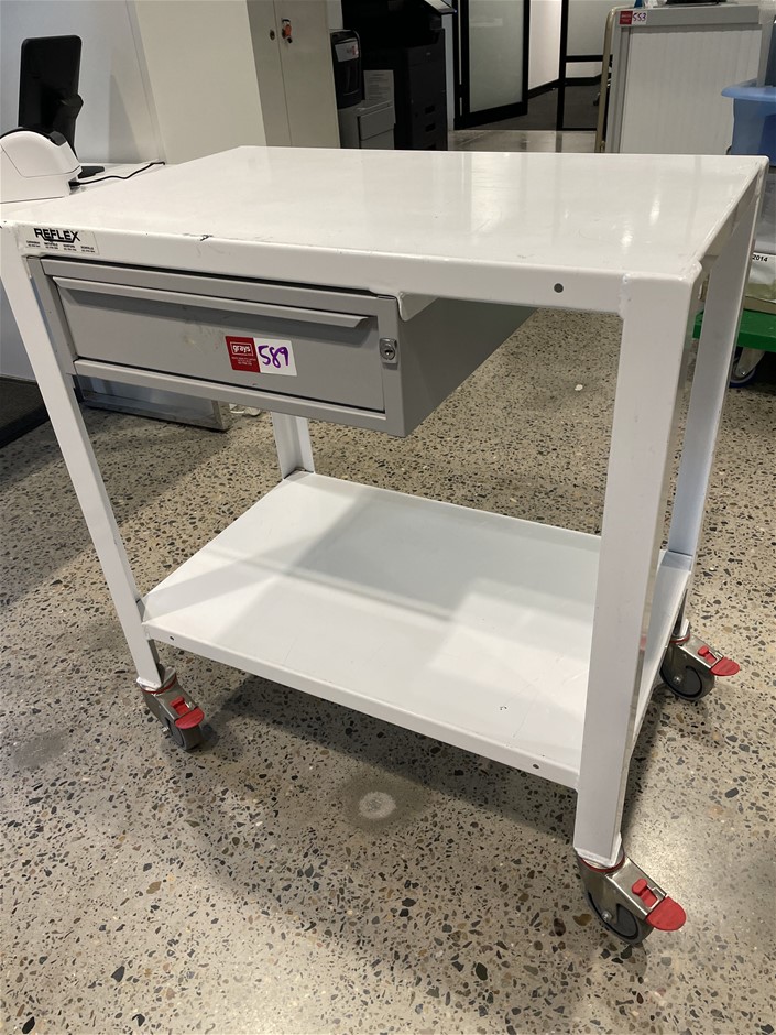 1 x REFLEX mobile work trolley with drawer (no key) Auction (0589 ...