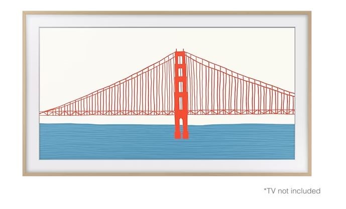 Samsung 85-inch Customisable Modern Frame for Frame TV Teak VG ...